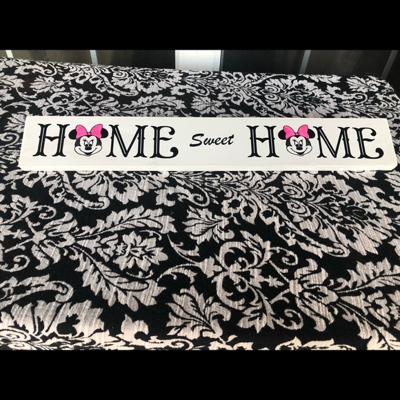 Wall Decor | Home Sweet Home Sign With Minnie Mouse | Poshmark
